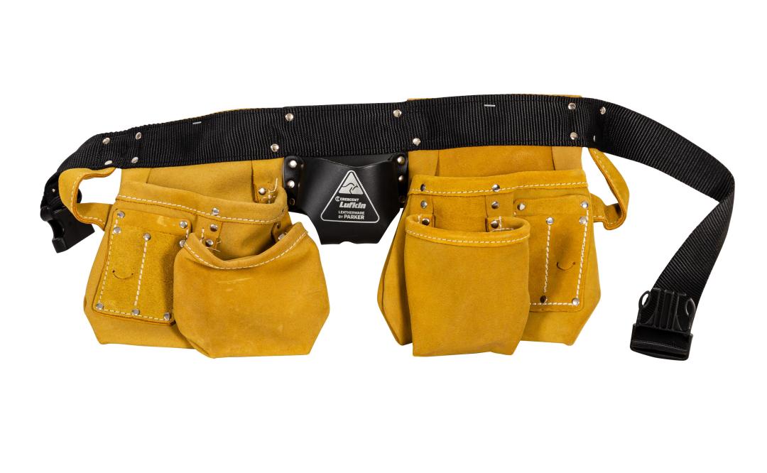 Professional 4 Pocket Gold Suede Construction Apron - Crescent Tools